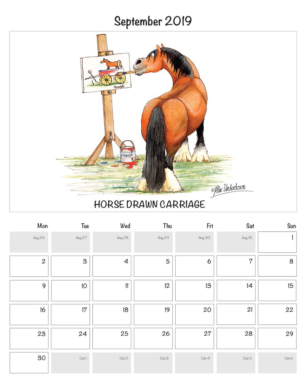 The Country Calendar 2019 by Alex Underdown - CSP Countryside Greetings