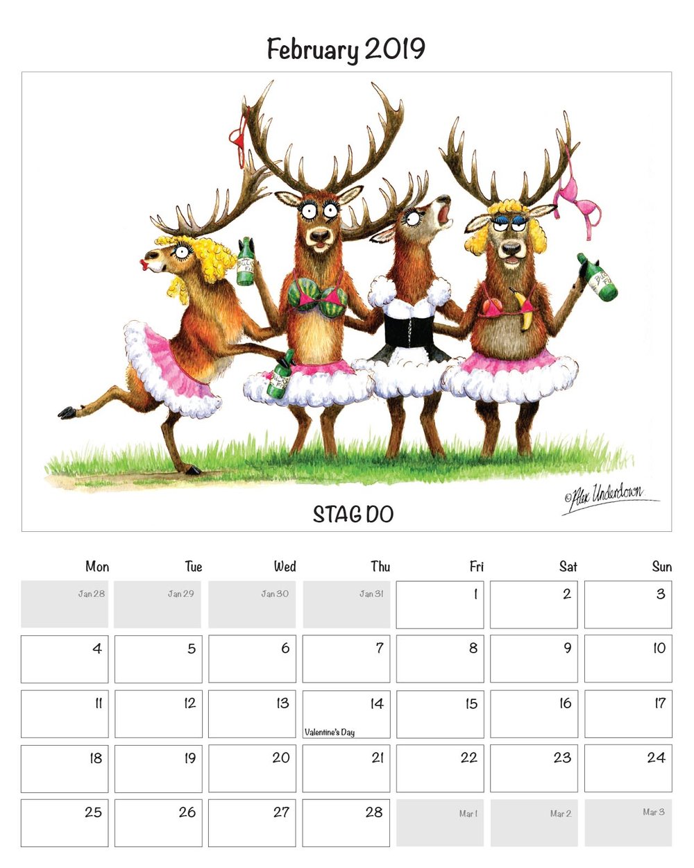 The Country Calendar 2019 by Alex Underdown - CSP Countryside Greetings