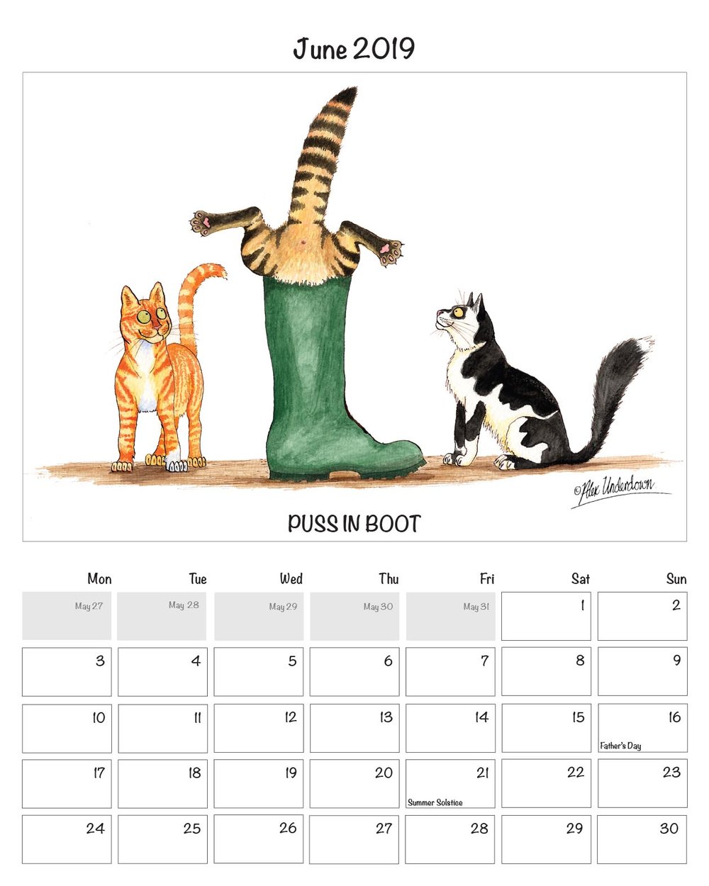 The Country Calendar 2019 by Alex Underdown - CSP Countryside Greetings