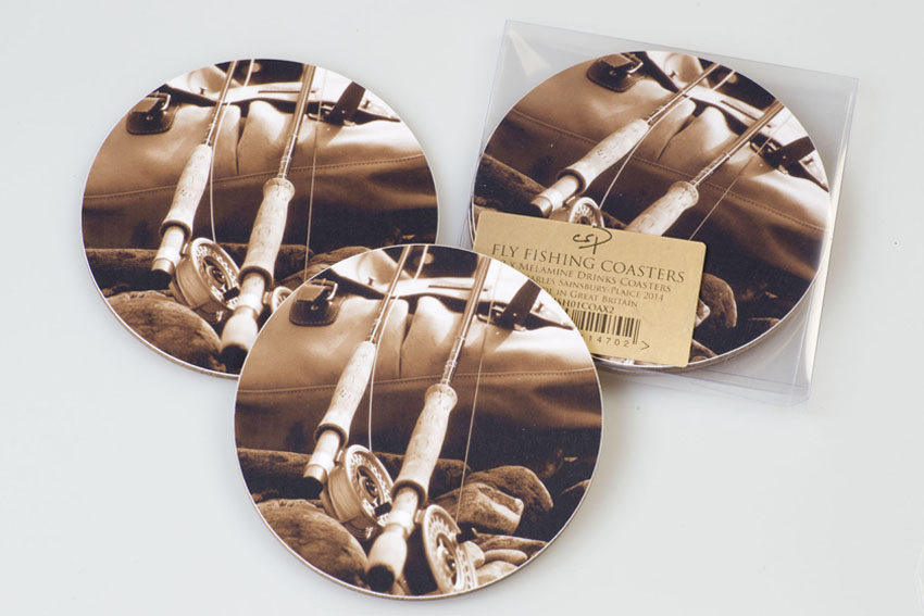 Fishing Rods Coasters (2 Pack) - CSP Countryside Greetings