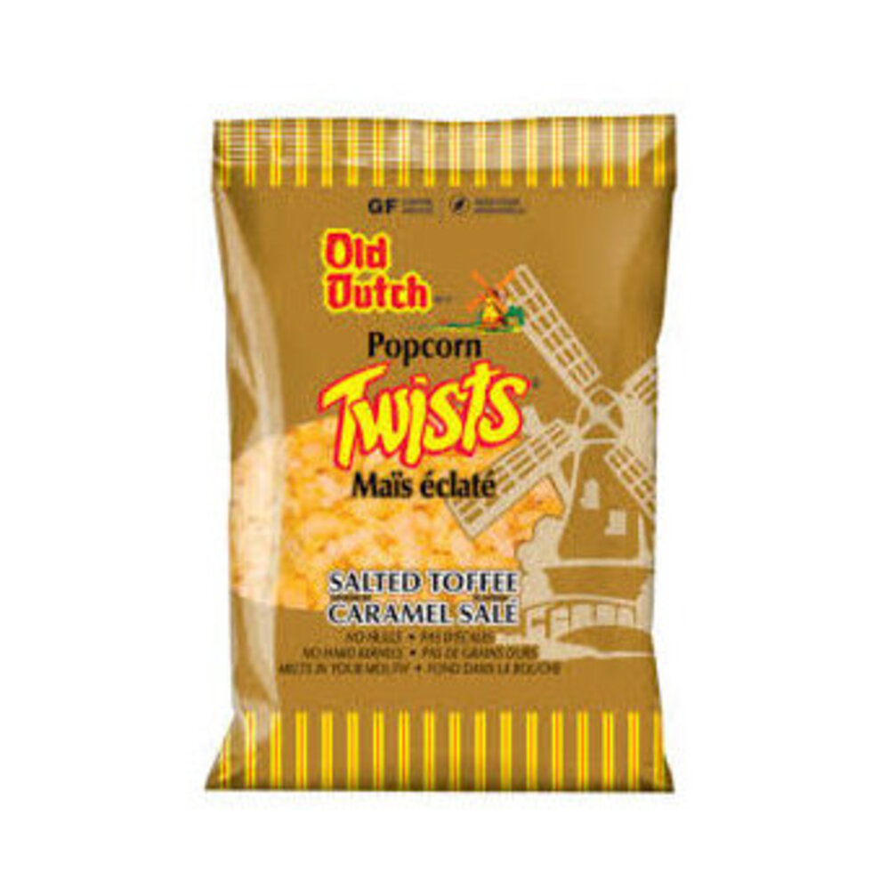 Popcorn Twists Salted Toffee 12x175g - NORTH POP LTD.