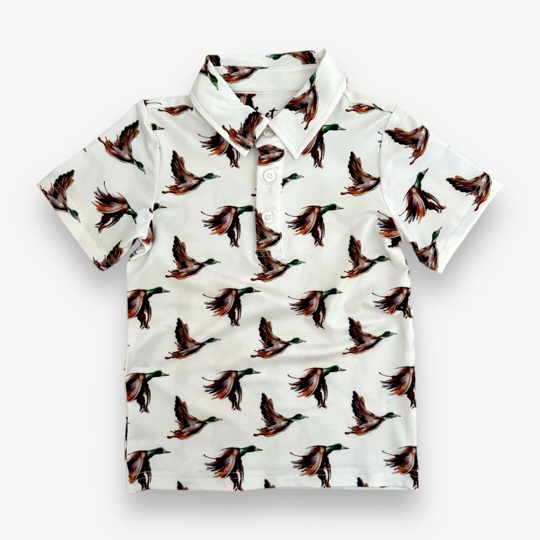 scottie performance polo (UPF 50) || in flight mallard - child - Velvet ...