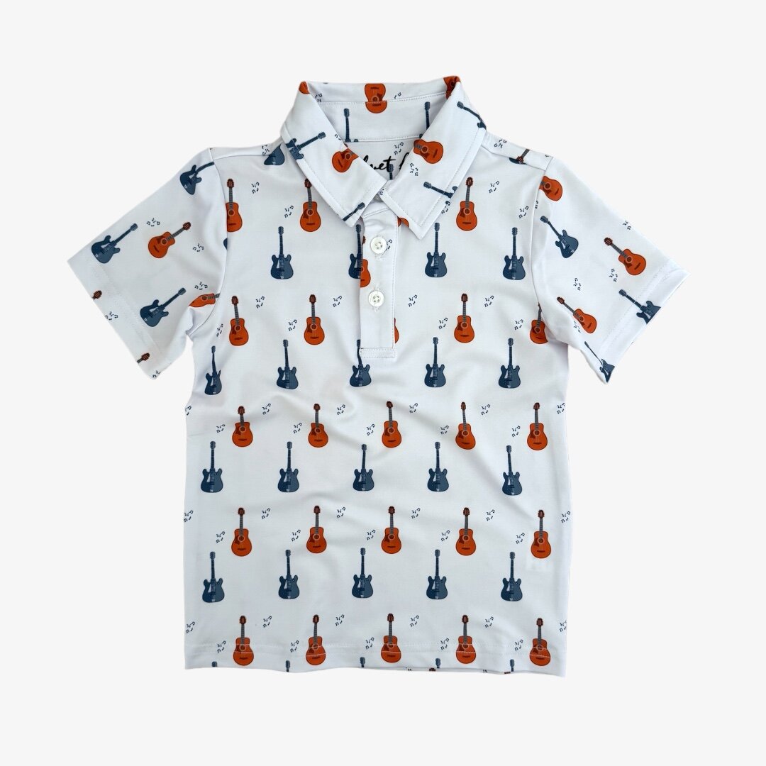 scottie performance polo UPF || guitars, cadillacs - Velvet Fawn
