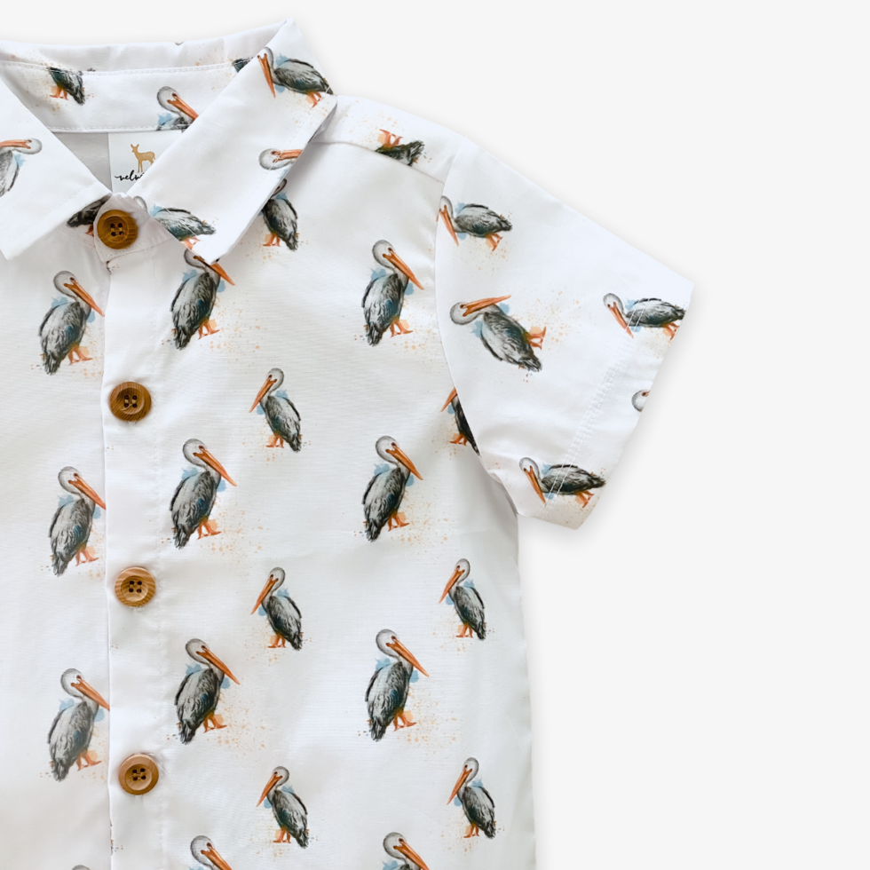 nash button down || pete the pelican - Velvet Fawn