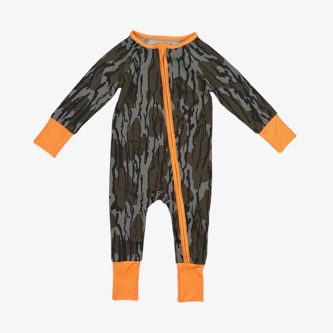 long sleeve zipper microfleece pajama/base layer || original bottomland ...