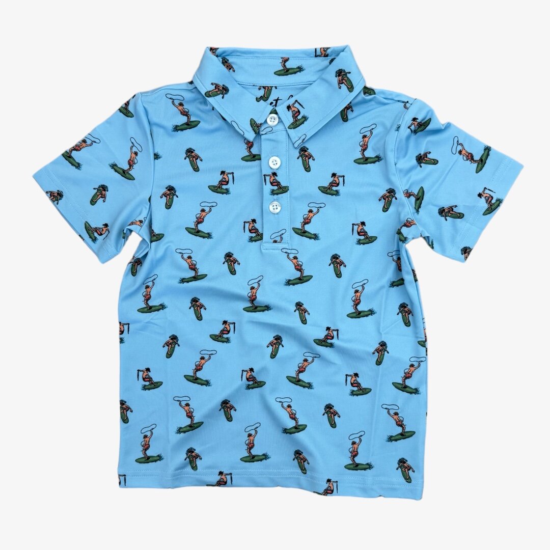 scottie performance polo UPF || cowboy kahuna - Velvet Fawn